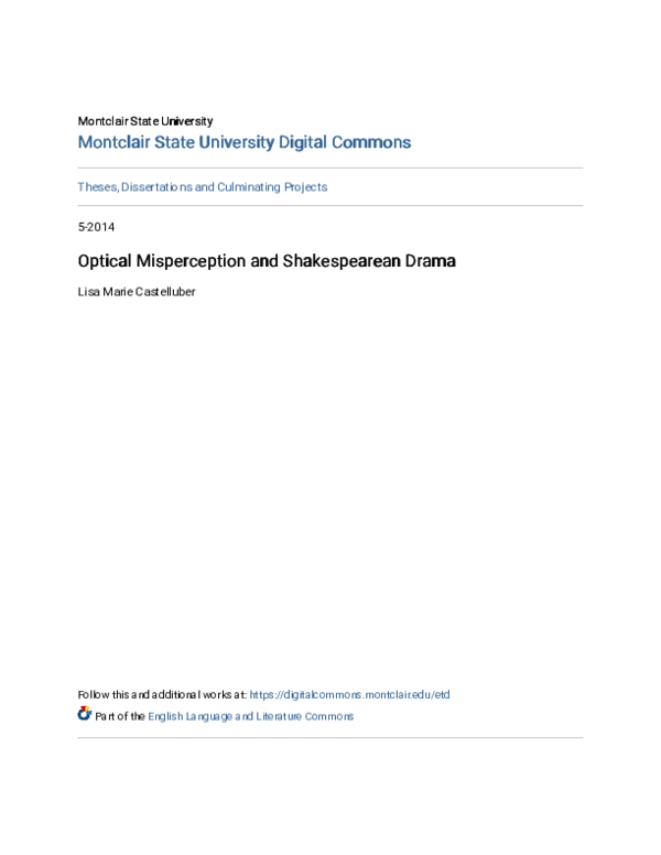 (PDF) Optical Misperception and Shakespearean Drama
