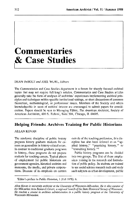 (PDF) Commentaries & Case Studies