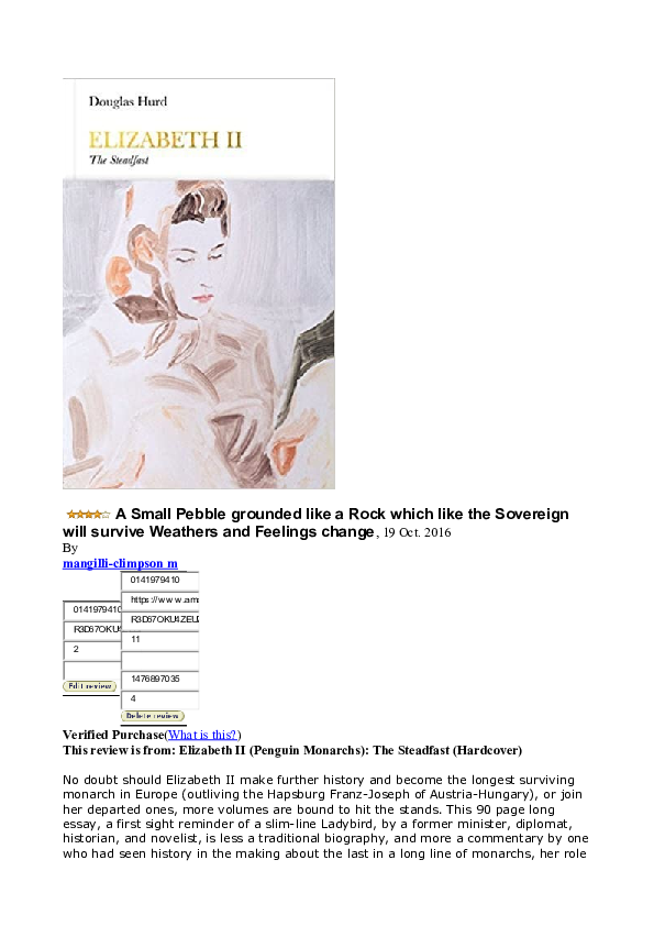 (DOC) A Small Pebble grounded like a Rock which like the Sovereign will ...