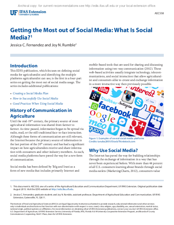 (PDF) Getting the Most out of Social Media: What Is Social Media?