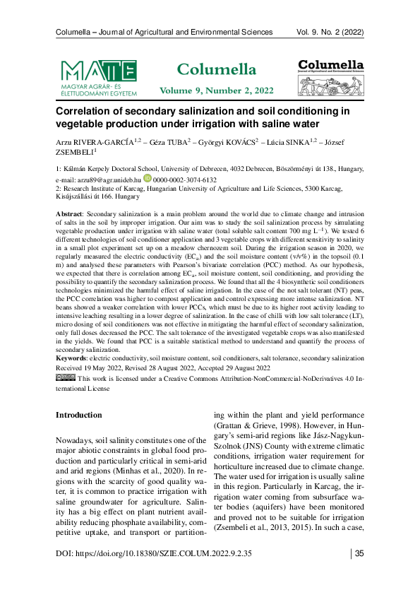 (PDF) Correlation of secondary salinization and soil conditioning in ...