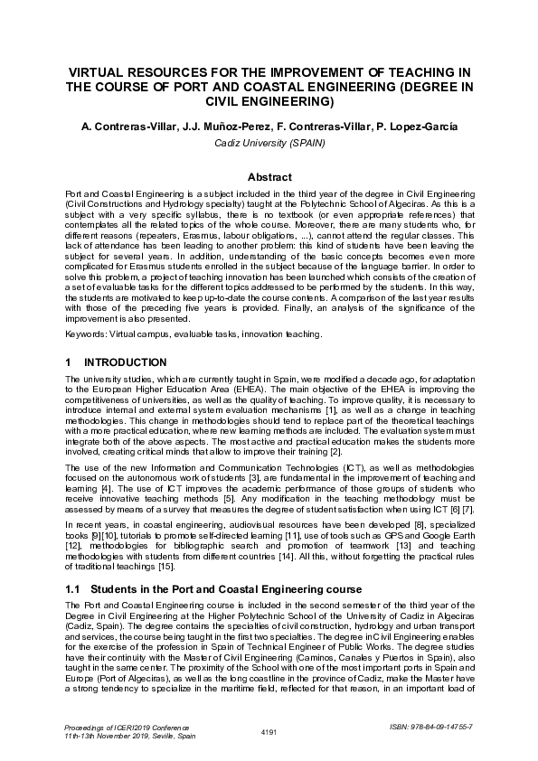 (PDF) Virtual Resources for the Improvement of Teaching in the Course ...