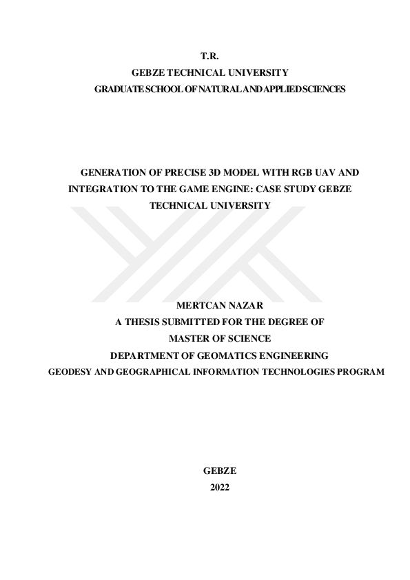 (PDF) Generation of Precise 3D Model With RGB UAV and Integration to the Game Engine: Case Study ...