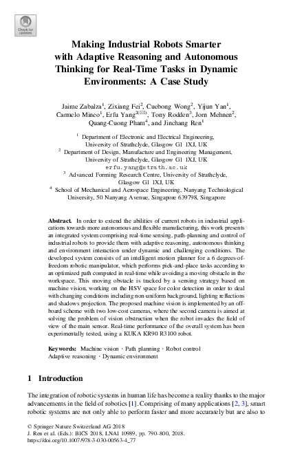 (PDF) Making Industrial Robots Smarter with Adaptive Reasoning and ...