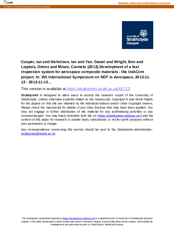 (PDF) Development of a Fast Inspection System for Aerospace Composite ...