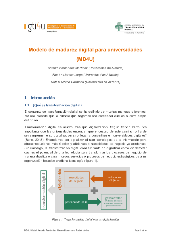 (PDF) Modelo de madurez digital para universidades (MD4U)
