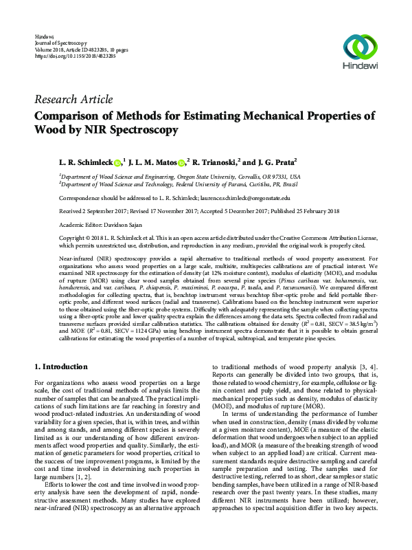 (PDF) Comparison of Methods for Estimating Mechanical Properties of ...