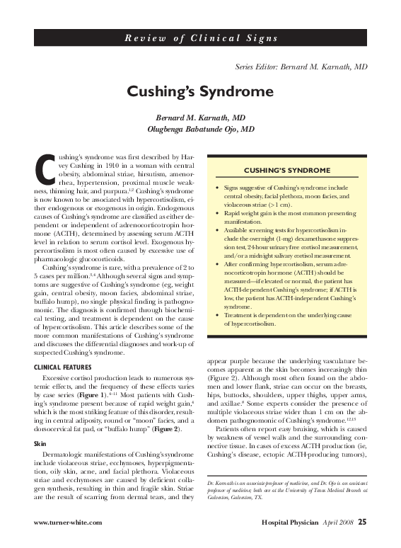 (PDF) Cushing's Syndrome