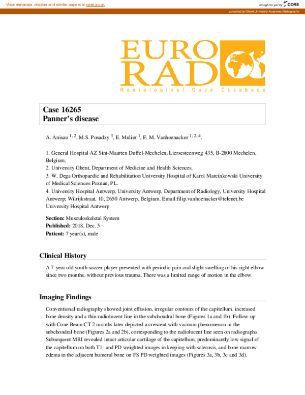 (PDF) Panner's disease | Filip Vanhoenacker - Academia.edu
