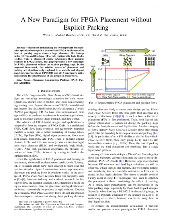 Pdf A New Paradigm For Fpga Placement Without Explicit Packing