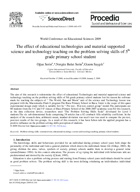 (PDF) The effect of educational technologies and material supported science and technology ...