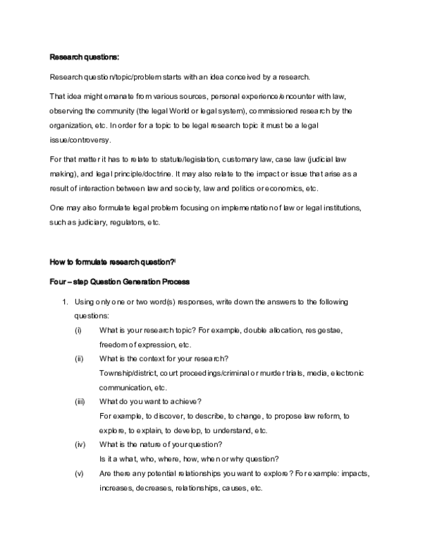 (PDF) How formulate Research Questions