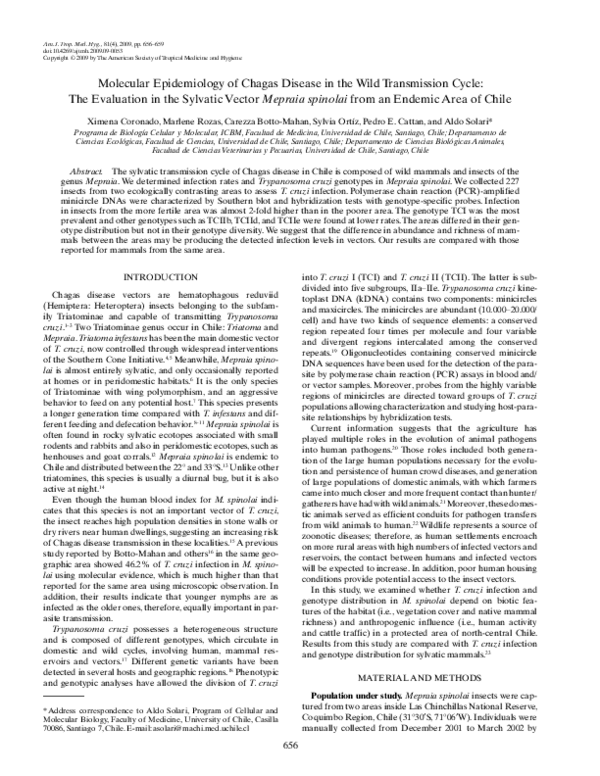 (PDF) Molecular Epidemiology of Chagas Disease in the Wild Transmission Cycle: The Evaluation in ...