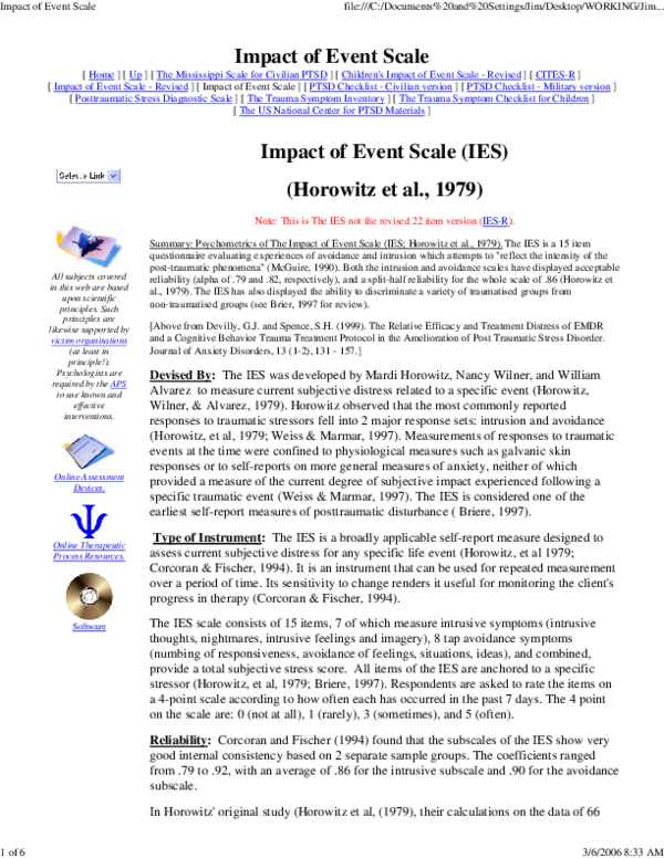 (PDF) Impact of Event Scale