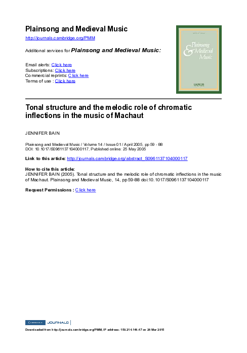 (PDF) Tonal structure and the melodic role of chromatic inflections in ...