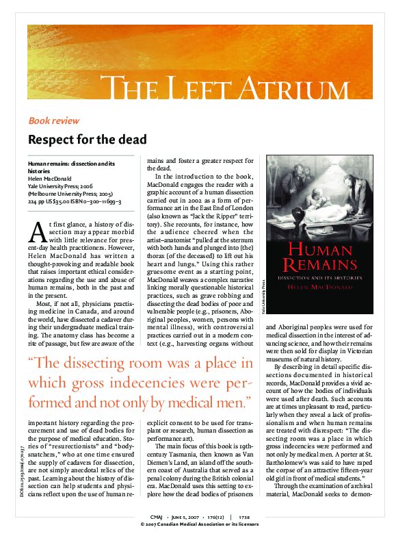 (PDF) Respect for the dead