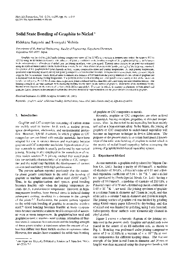 (PDF) Solid State Bonding of Graphite to Nickel | yayan sugianto ...