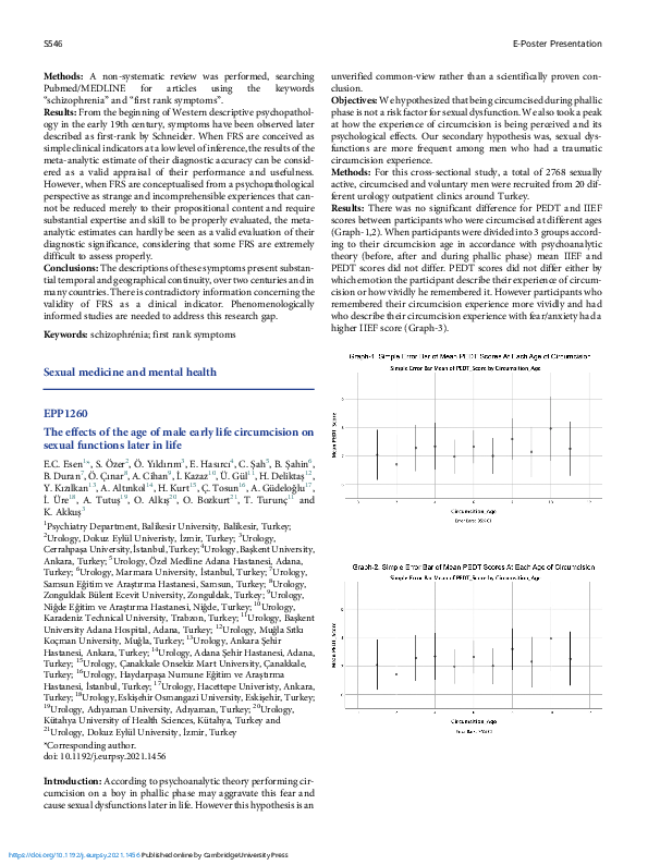 (PDF) The effects of the age of male early life circumcision on sexual ...