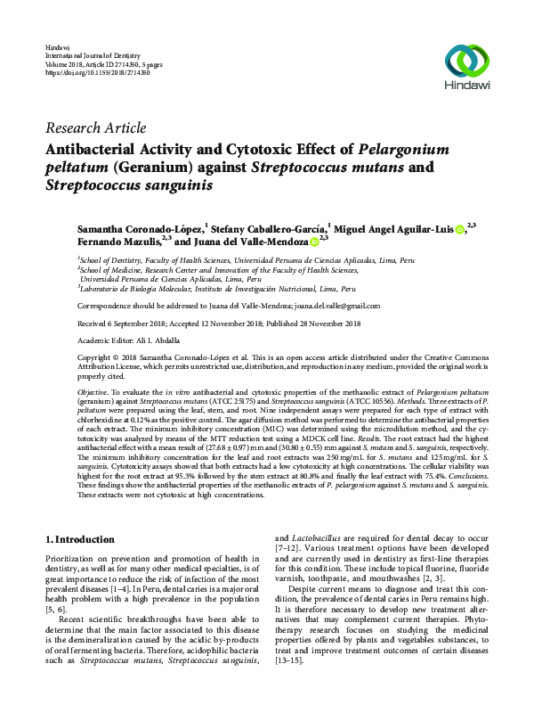 (PDF) Antibacterial Activity and Cytotoxic Effect of Pelargonium peltatum (Geranium) against ...