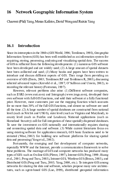 (PDF) Network Geographic Information System
