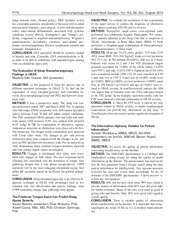 (PDF) The Friedman Tongue Score Can Predict Sleep Apnea Severity ...