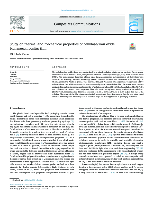 (PDF) Study on thermal and mechanical properties of cis- and trans ...