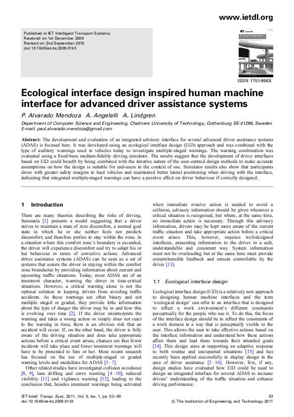 (PDF) Ecological interface design inspired human machine interface for advanced driver ...
