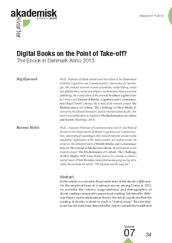 (PDF) Digital Books on the Point of Take-off?