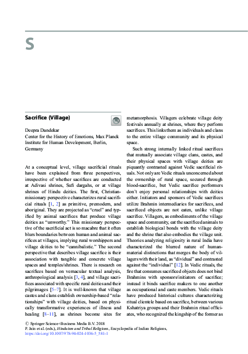 (PDF) Sacrifice (Village)