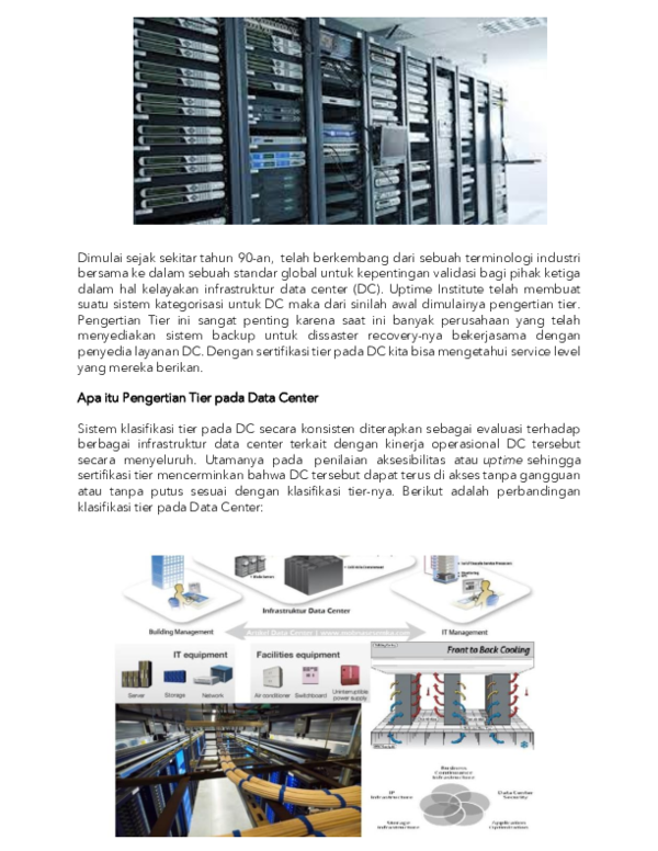 (PDF) Pengertian standartisasi data center
