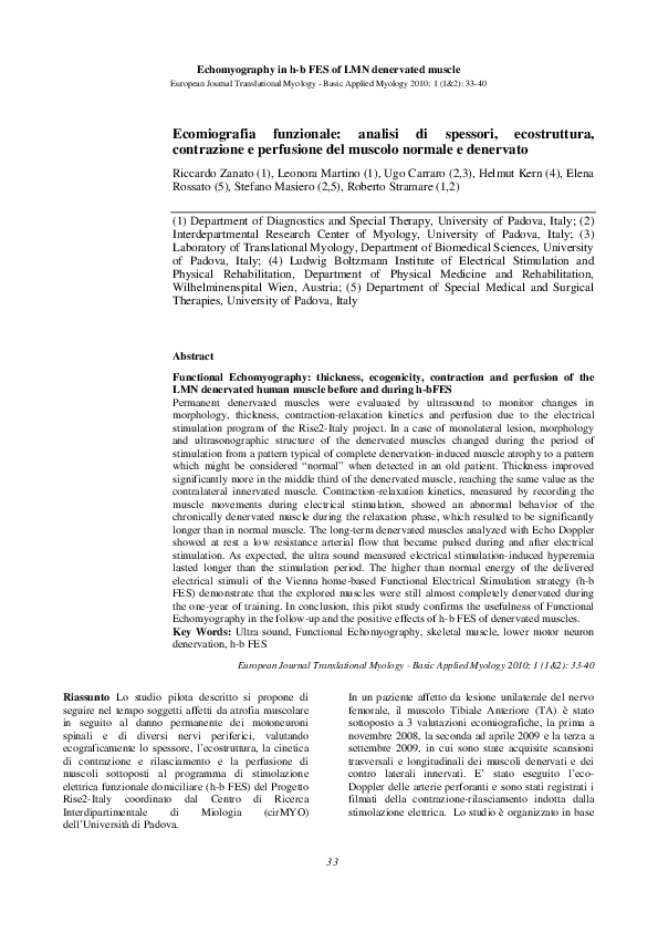 (PDF) Functional Echomyography: thickness, ecogenicity, contraction and ...
