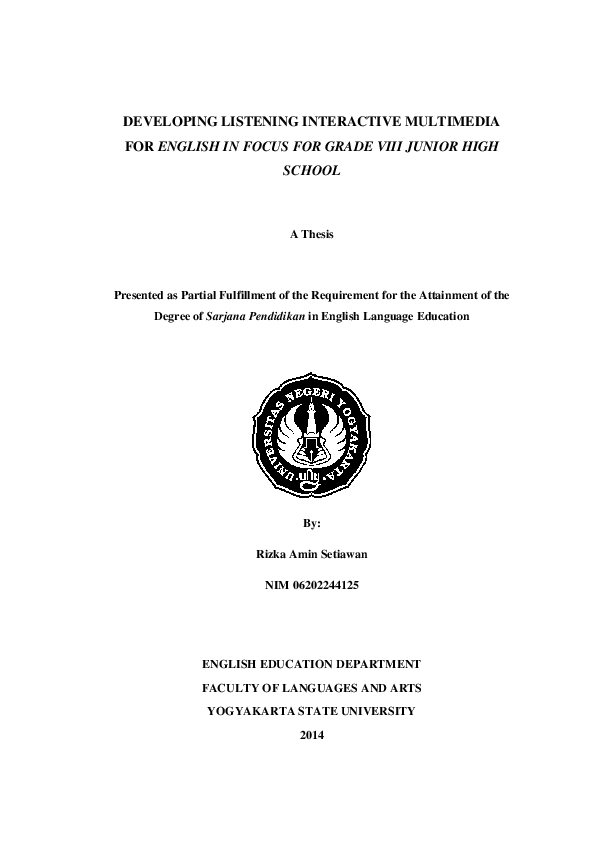 (PDF) Developing Listening Interactive Multimedia for English in Focus ...