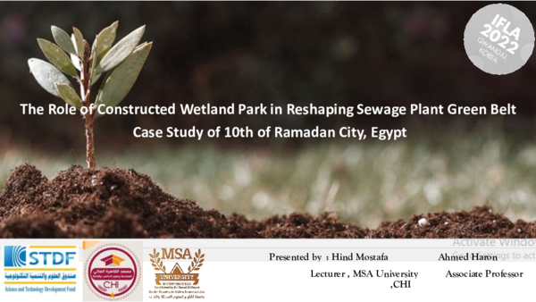 Constructed wetland parks as a tool to promote green infrastructure ...