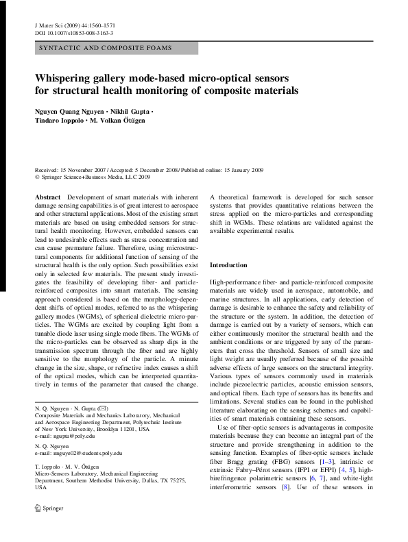 (PDF) Whispering gallery mode-based micro-optical sensors for ...