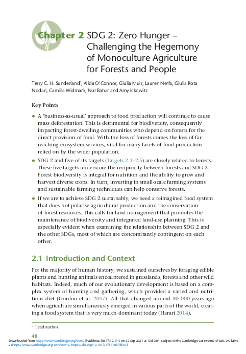 (PDF) SDG 2: Zero Hunger – Challenging the Hegemony of Monoculture ...