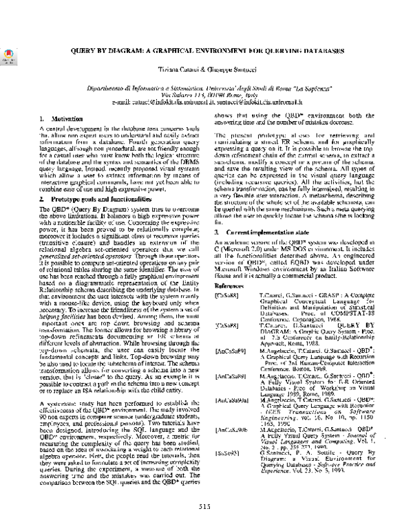 (PDF) Query by diagram