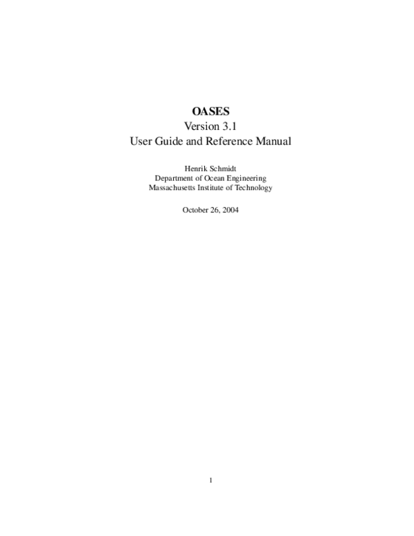 (PDF) User Guide and Reference Manual