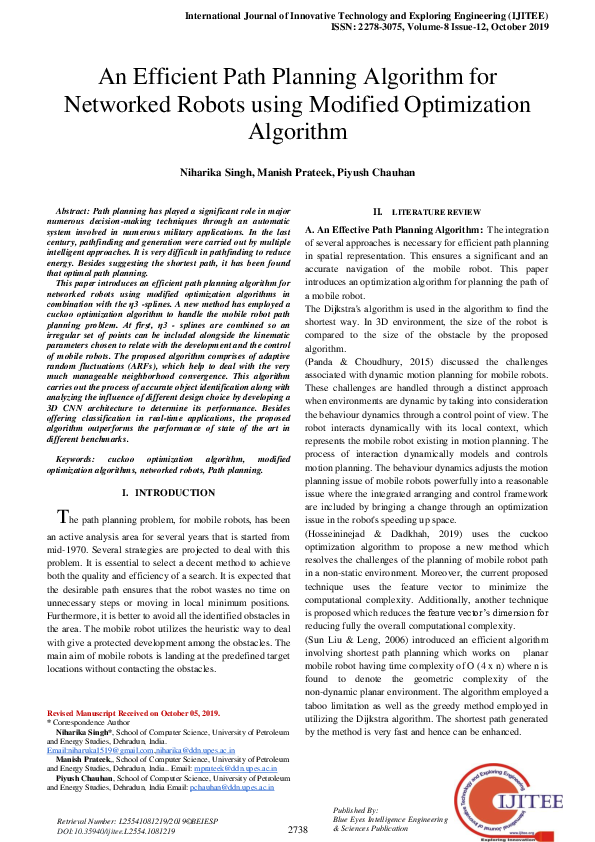(PDF) An Efficient Path Planning Algorithm for Networked Robots using ...