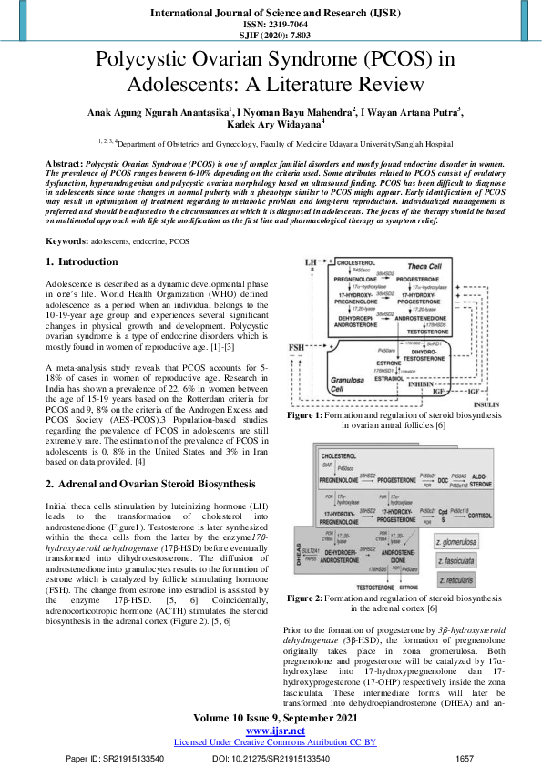 (PDF) Polycystic Ovarian Syndrome (PCOS) in Adolescents: A Literature Review