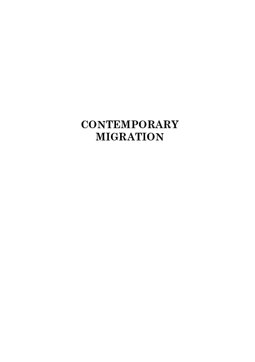 (PDF) Contemporary Migration
