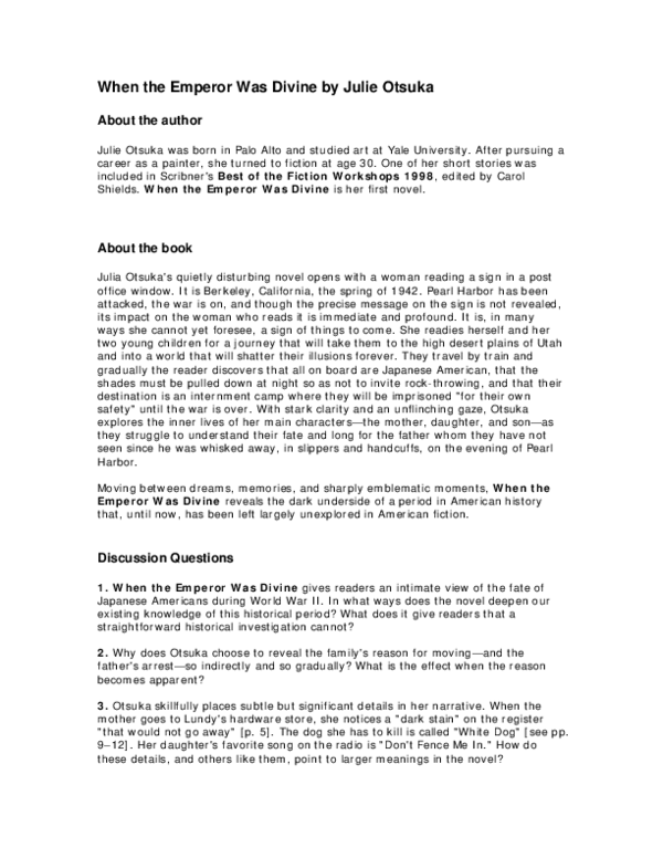 (PDF) Extended meaning by symbolism When the Emperor Was Divine by ...