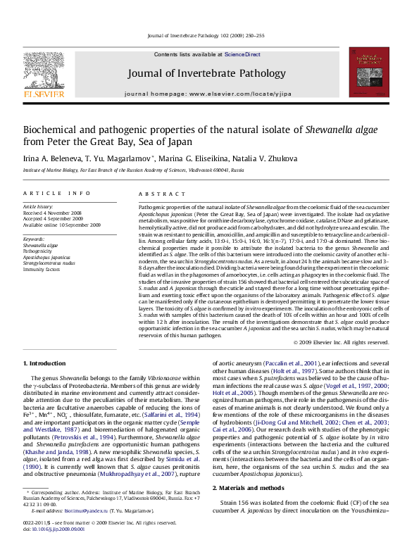 (PDF) Biochemical and pathogenic properties of the natural isolate of ...