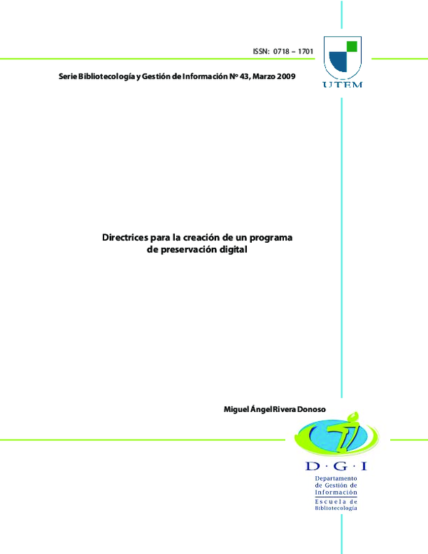 (PDF) Directrices para la creación de un programa de preservación digital