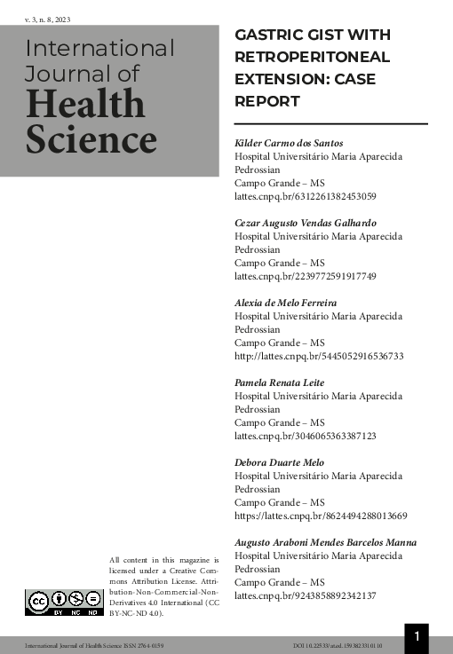 (PDF) GASTRIC GIST WITH RETROPERITONEAL EXTENSION: CASE REPORT (Atena Editora)