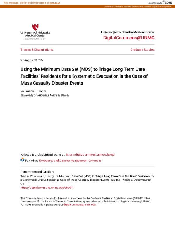 (PDF) Using the Minimum Data Set (MDS) to Triage Long Term Care ...