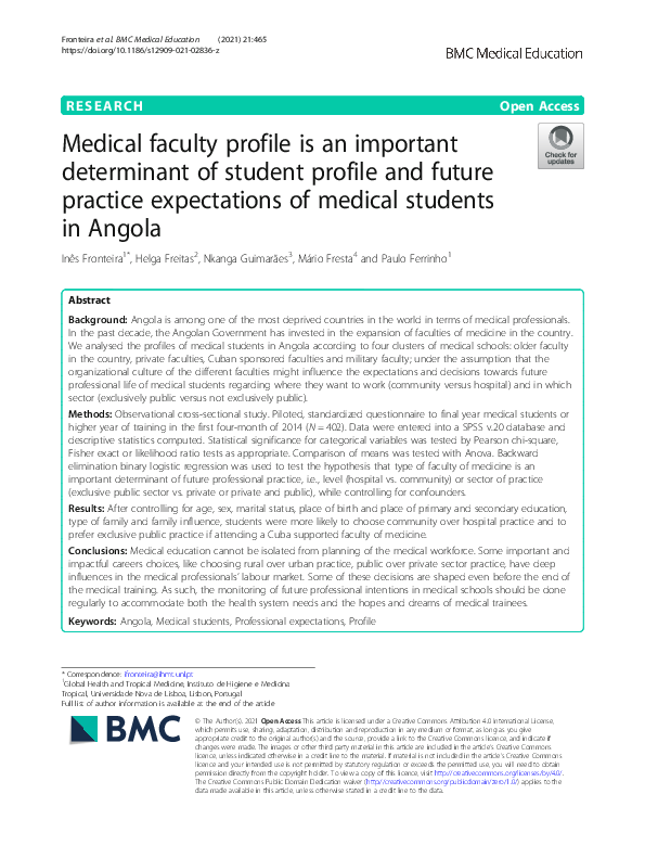(PDF) Medical faculty profile is an important determinant of student ...