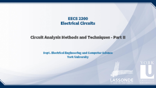 Pdf Circuit Analysis Methods And Techniques Part Ii