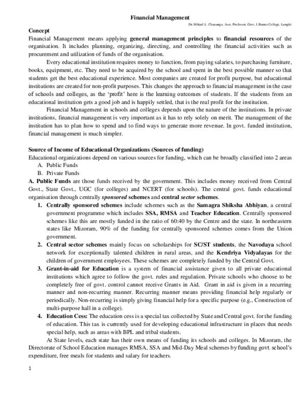 (PDF) Financial Management, Problems of Financing, Sources of Funding ...