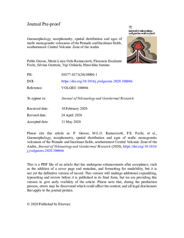 (PDF) Geomorphology, morphometry, spatial distribution and ages of ...
