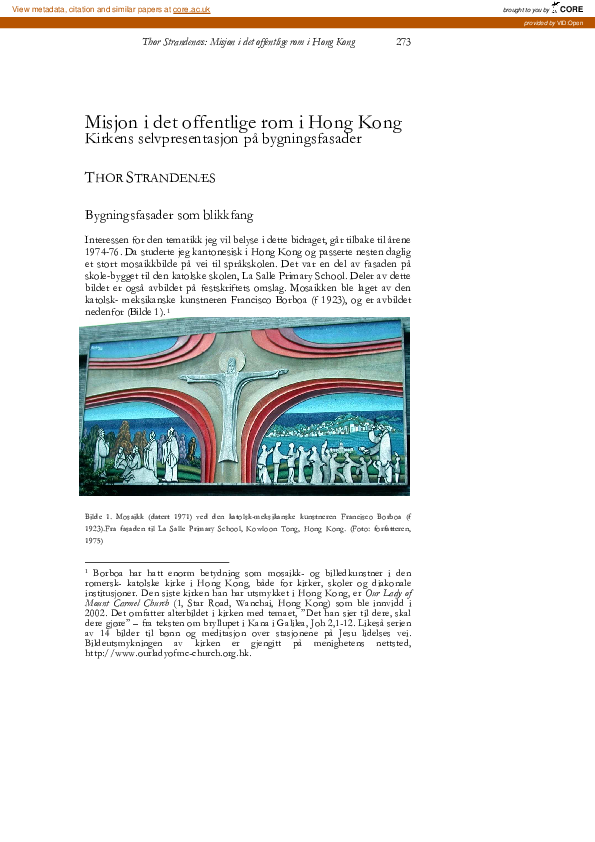 (PDF) Misjon i det offentlige rom i Hong Kong : kirkens ...